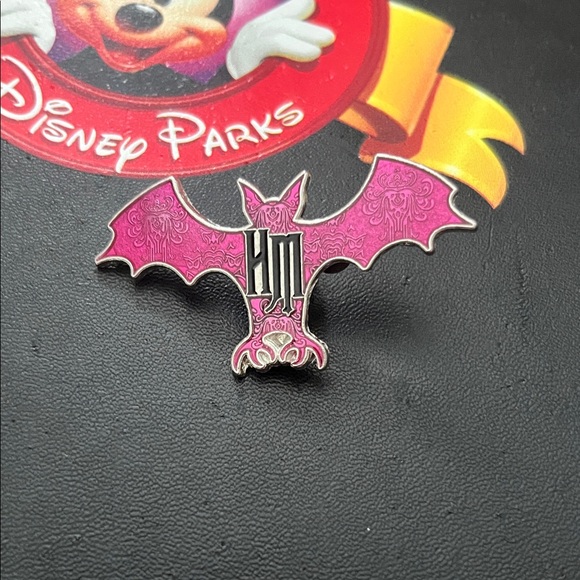 Disney | Accessories | Disney Parks Haunted Mansion Pink Bat Pin | Poshmark